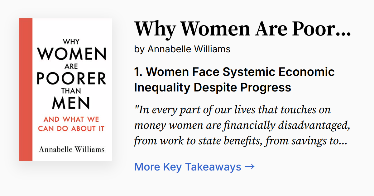 Why Women Are Poorer Than Men and What We Can Do About It | Summary ...