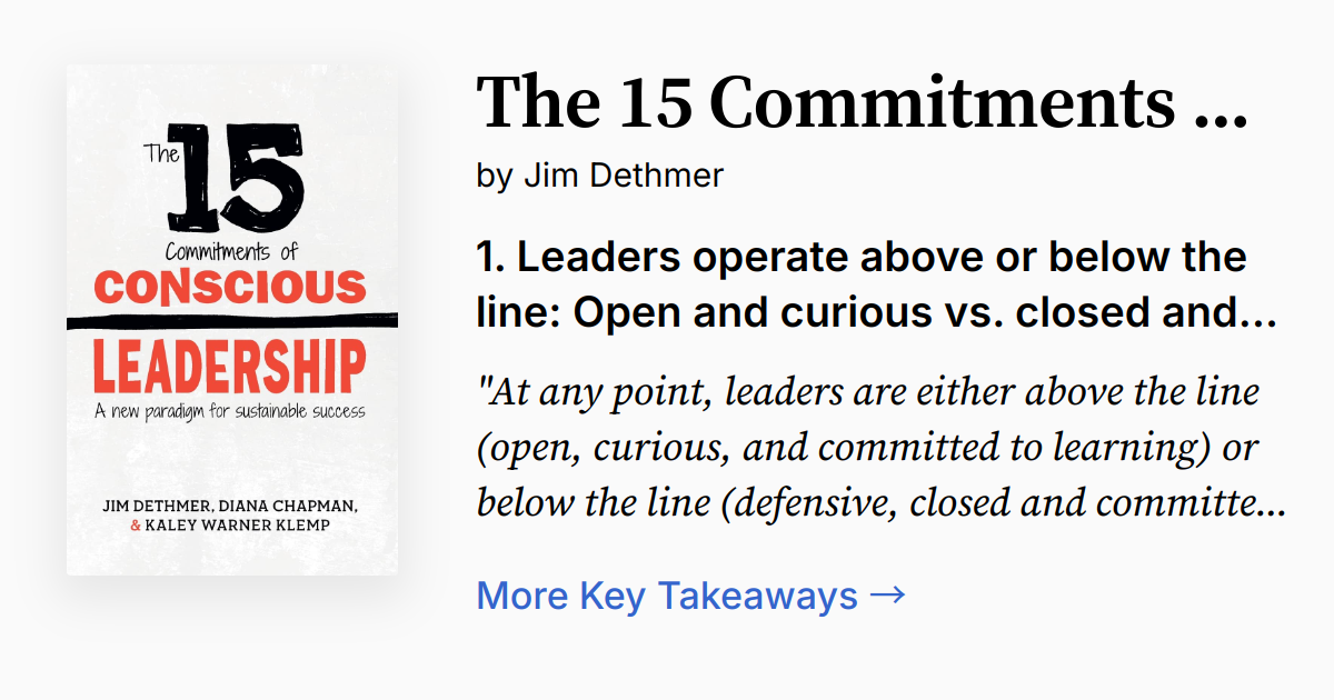 15 Commitments of Conscious Leadership | Summary, Quotes, FAQ, Audio