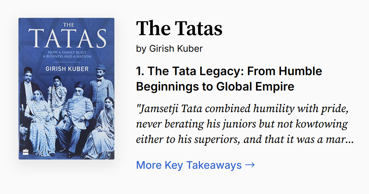 The Tatas by Girish Kuber | Summary, Audio, Quotes, FAQ