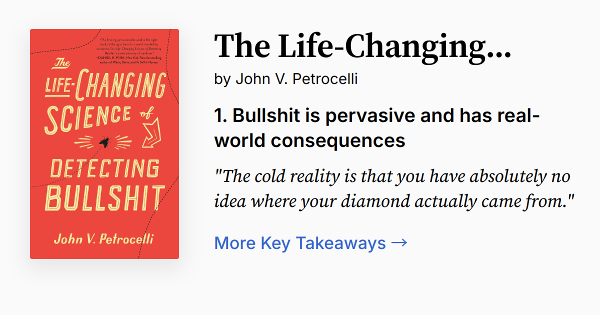 The Life-Changing Science of Detecting Bullshit | Summary, Quotes, FAQ ...