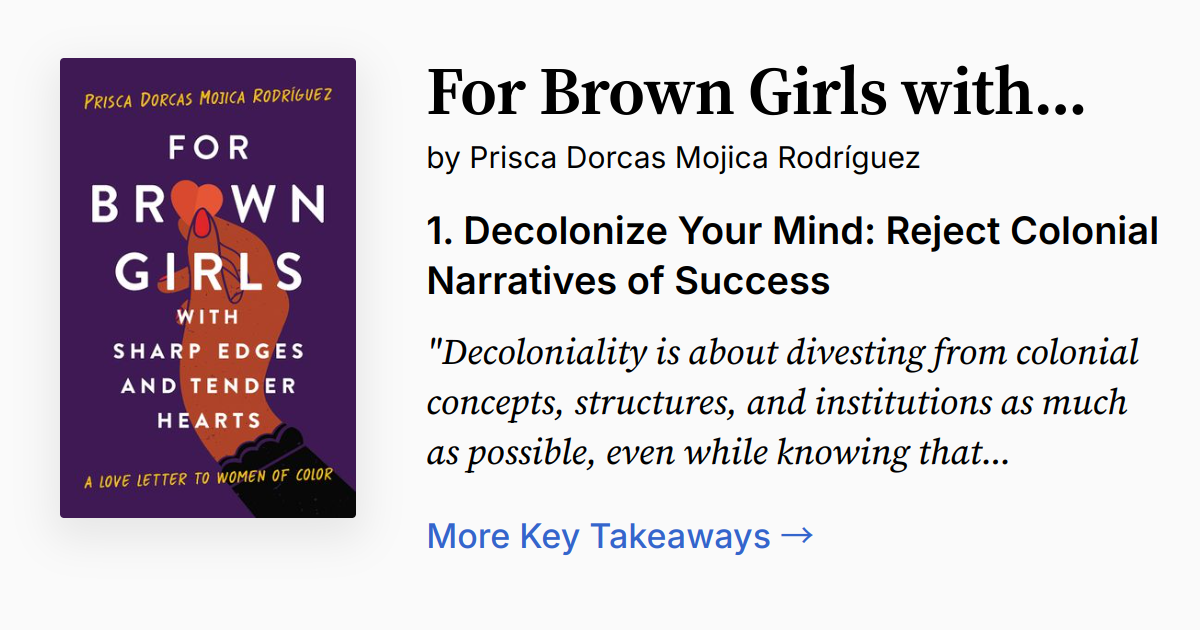 For Brown Girls with Sharp Edges and Tender Hearts | Summary, Audio ...