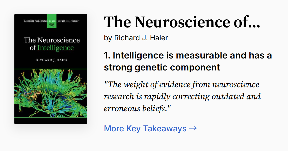 The Neuroscience of Intelligence | Summary, Audio, Quotes, FAQ