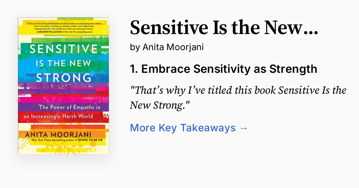 Sensitive Is the New Strong | Summary, Audio, Quotes, FAQ
