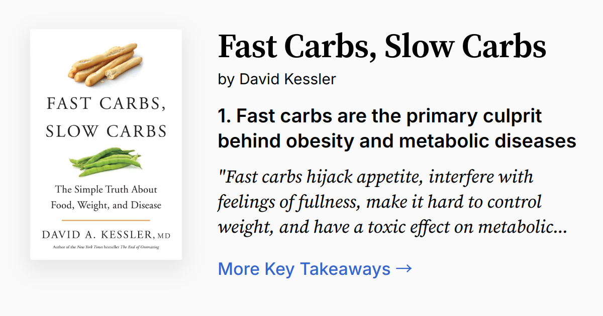 Fast Carbs, Slow Carbs | Summary, Audio, Quotes, FAQ