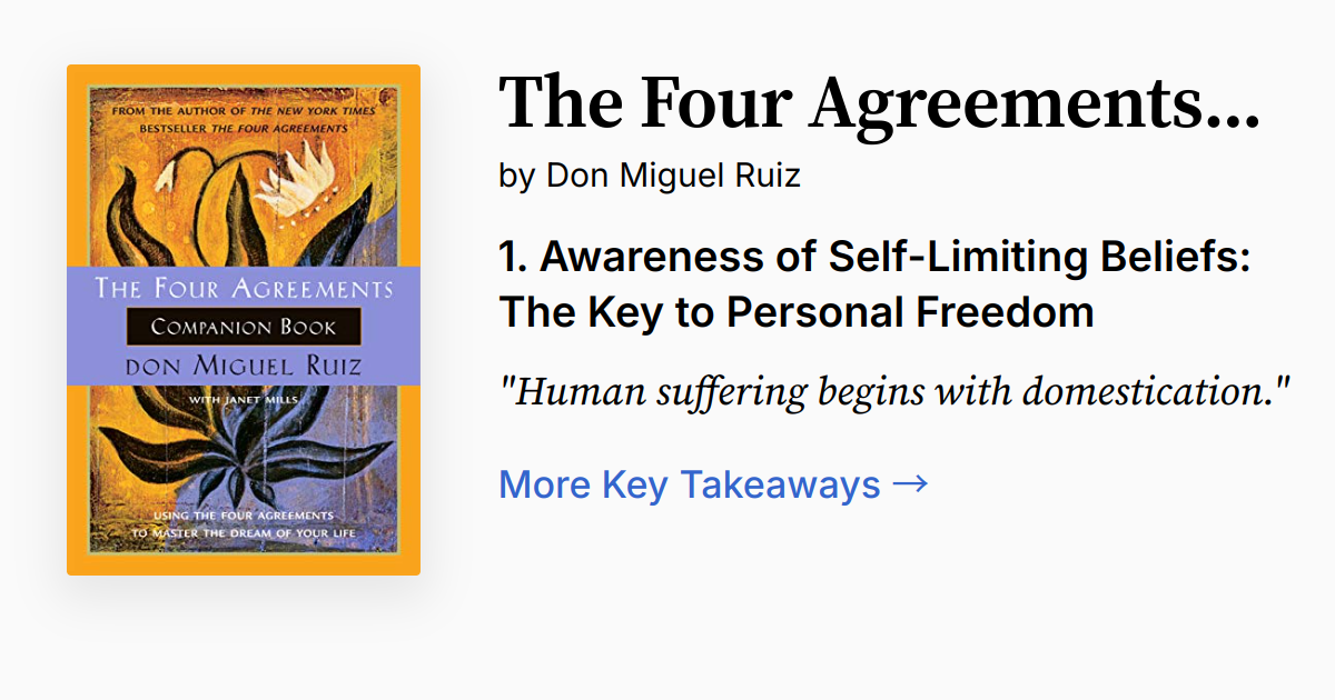 The Four Agreements Companion Book | Summary, Audio, Quotes, FAQ