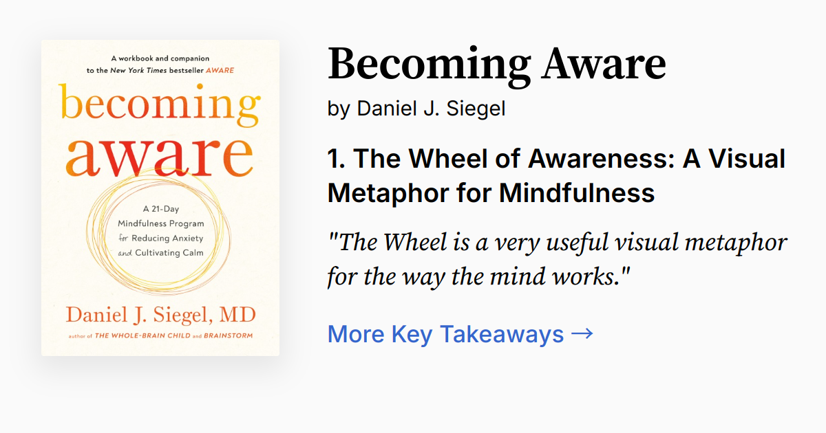 Becoming Aware by Daniel J. Siegel | Summary, Audio, Quotes