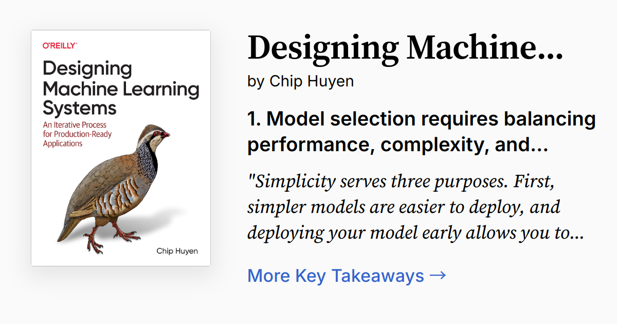 Designing Machine Learning Systems | Summary, Quotes, FAQ, Audio
