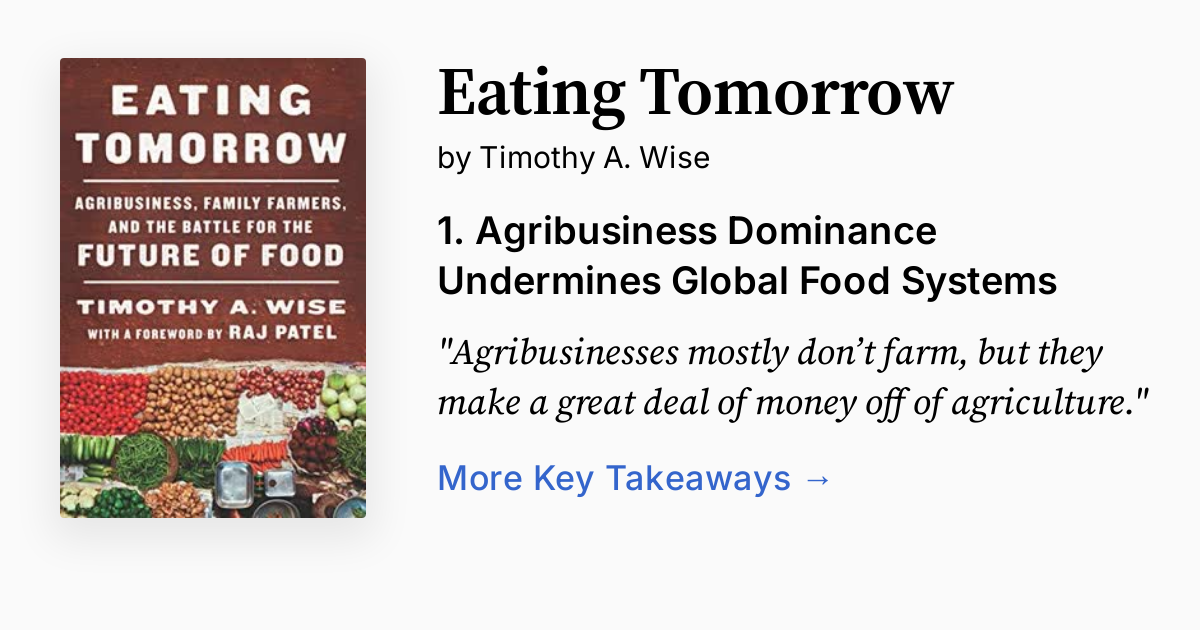 Eating Tomorrow | Summary, Audio, Quotes