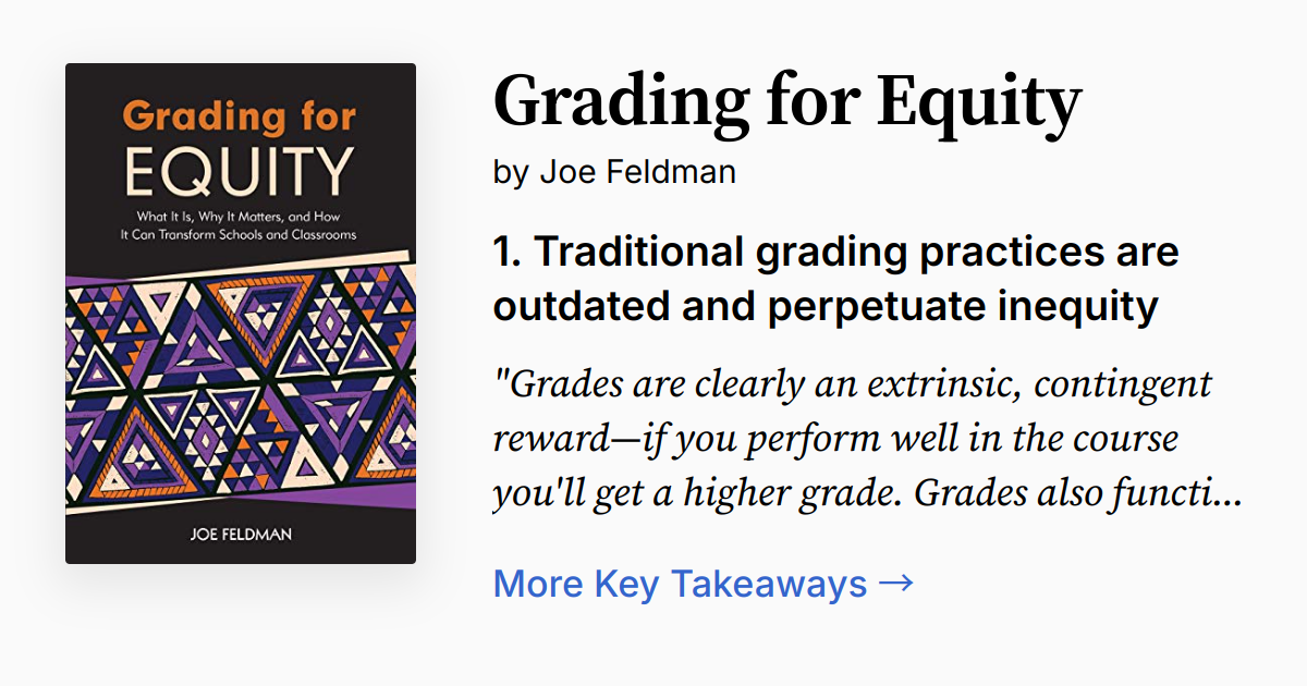 Grading for Equity | Summary, Quotes, FAQ, Audio