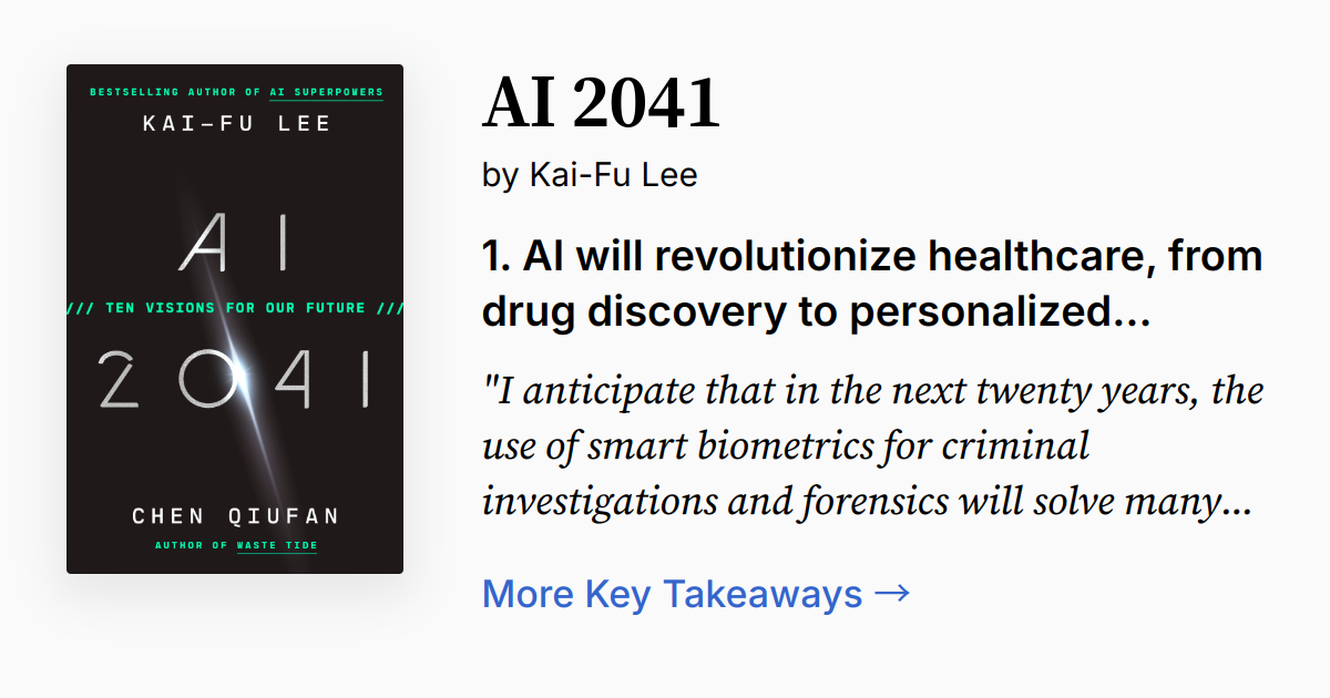 AI 2041 by Kai-Fu Lee | Summary, Quotes, FAQ, Audio
