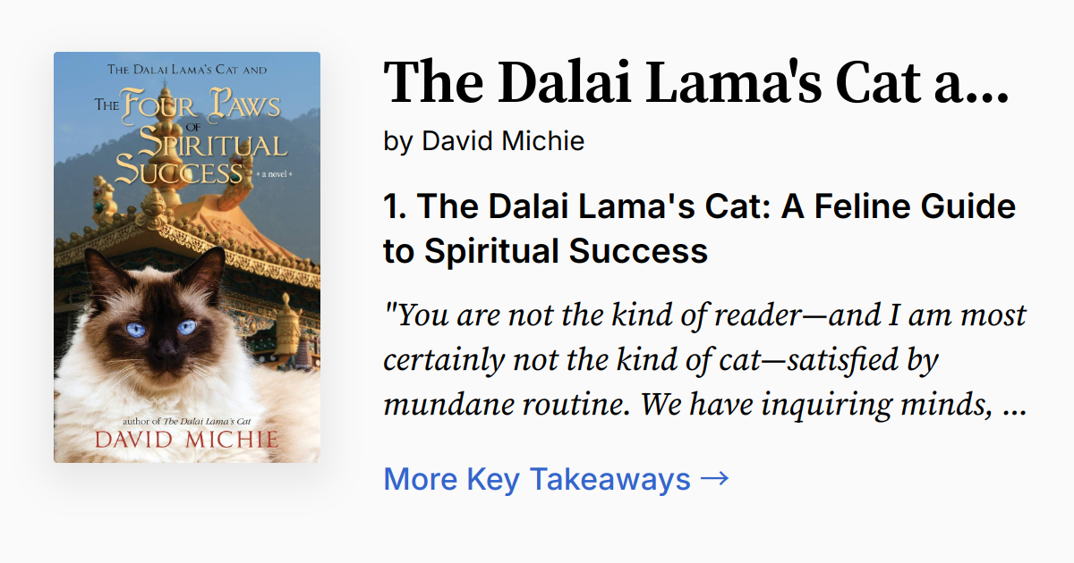 The Dalai Lama's Cat and the Four Paws of Spiritual Success | Summary ...