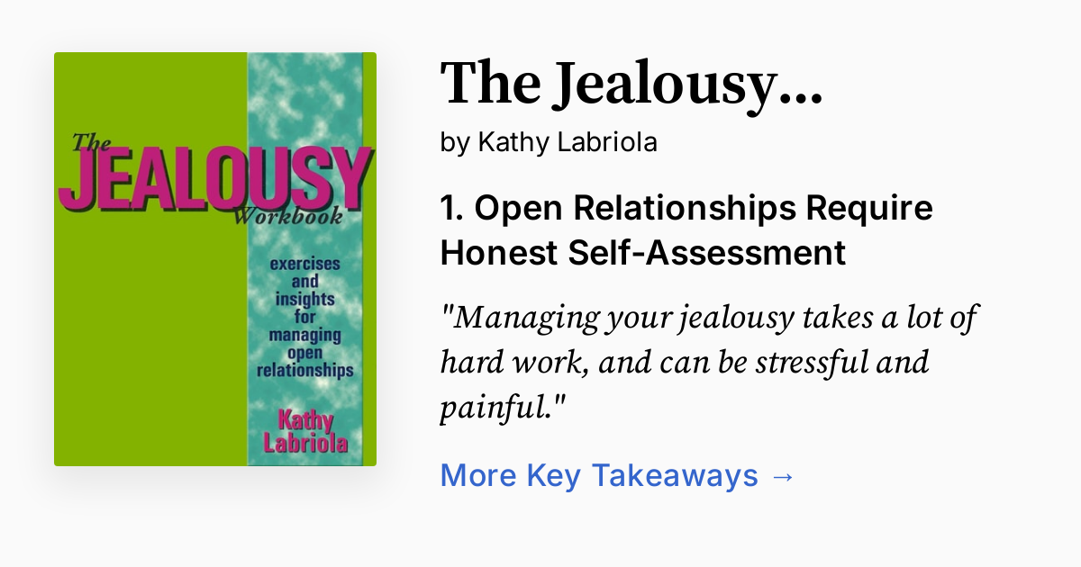 The Jealousy Workbook | Summary, Audio, Quotes, FAQ
