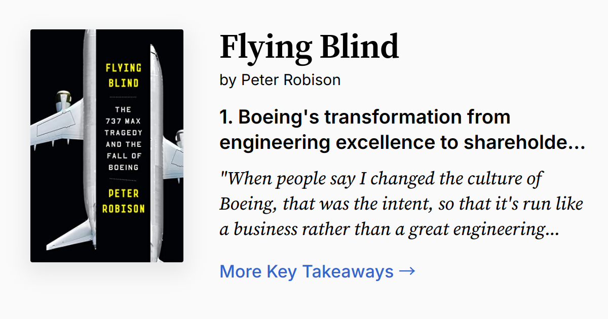 Flying Blind by Peter Robison | Summary, Audio, Quotes, FAQ