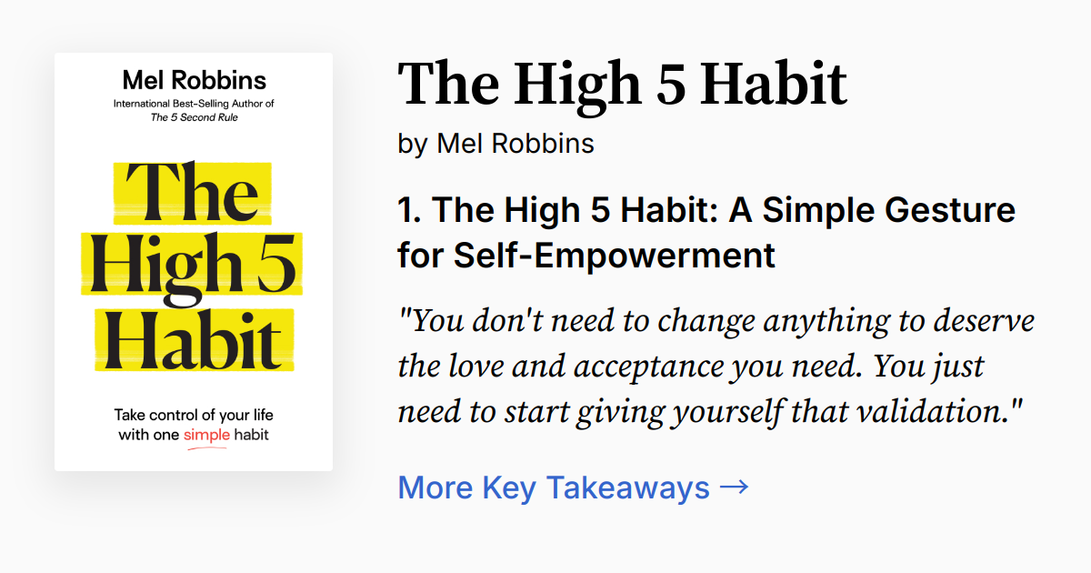 The High 5 Habit | Summary, Audio, Quotes, FAQ