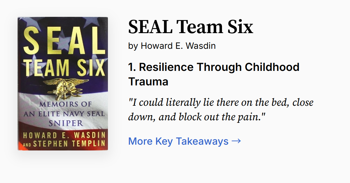 SEAL Team Six by Howard E. Wasdin | Summary, Quotes, FAQ, Audio