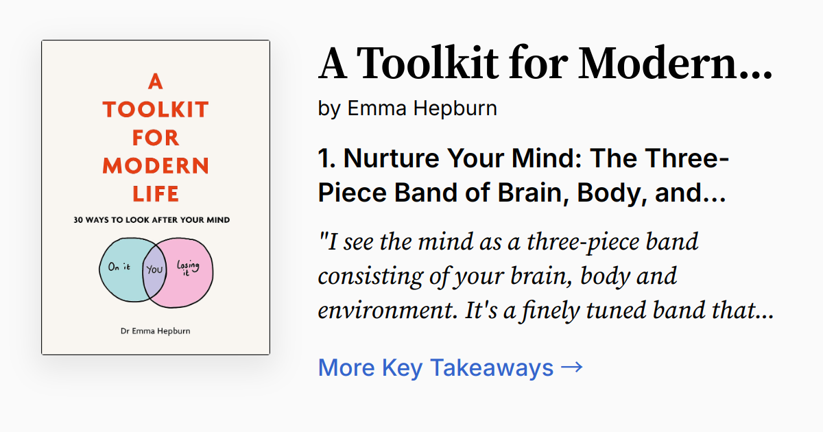 A Toolkit for Modern Life | Summary, Audio, Quotes