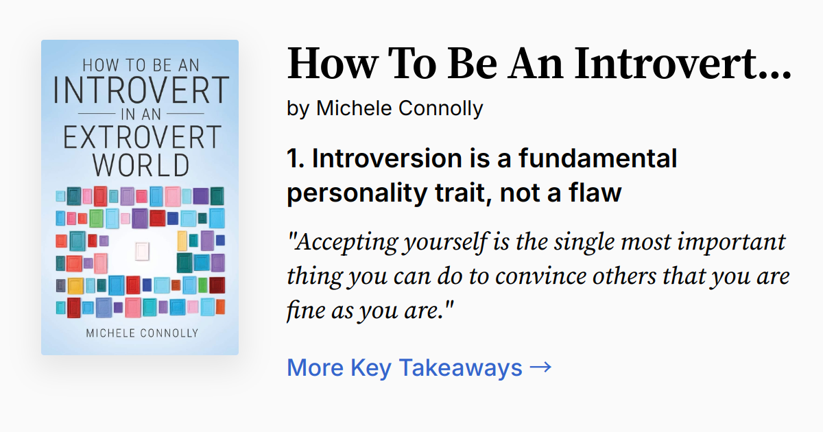How to Be an Introvert in an Extrovert World | Summary, Quotes, Audio