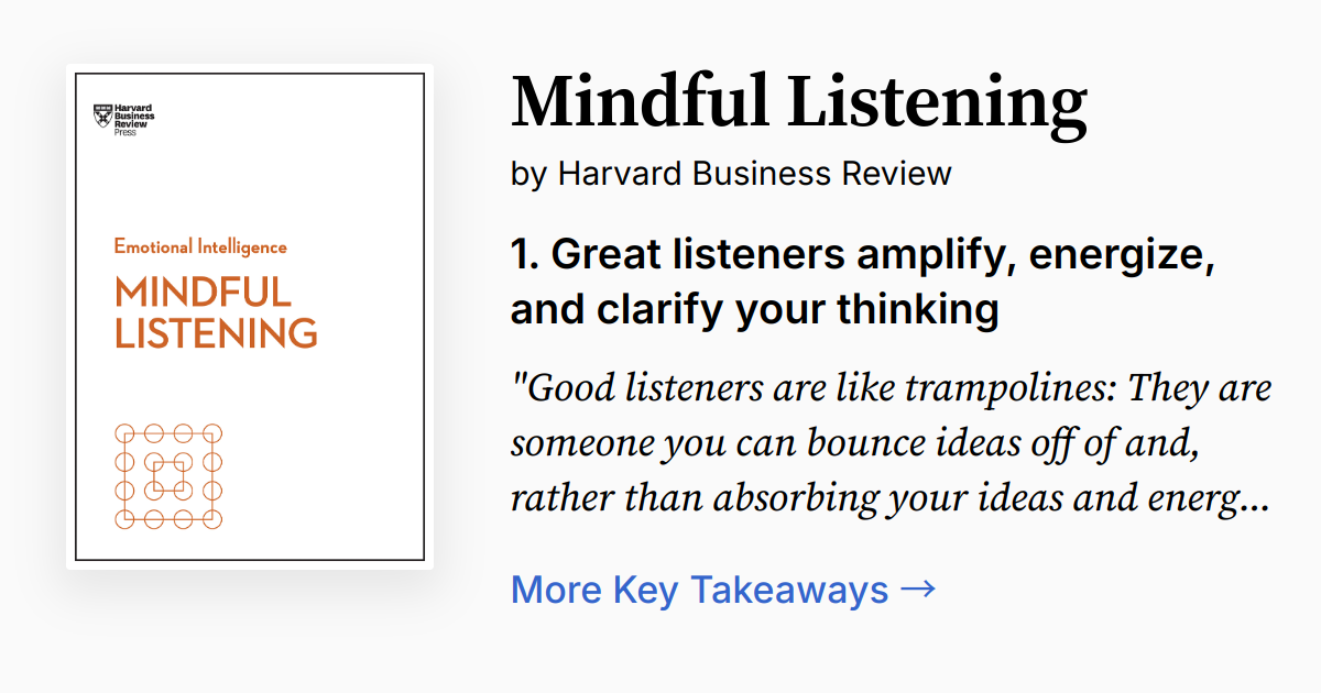 Mindful Listening | Summary, Quotes, FAQ, Audio