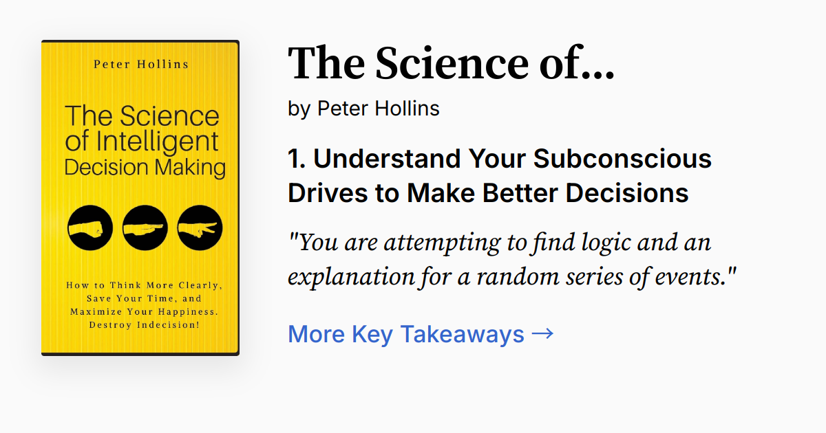 The Science of Intelligent Decision Making | Summary, Audio, Quotes, FAQ