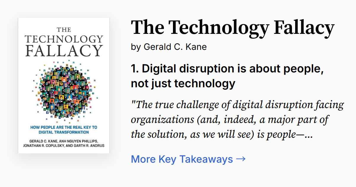 The Technology Fallacy | Summary, Quotes, FAQ, Audio