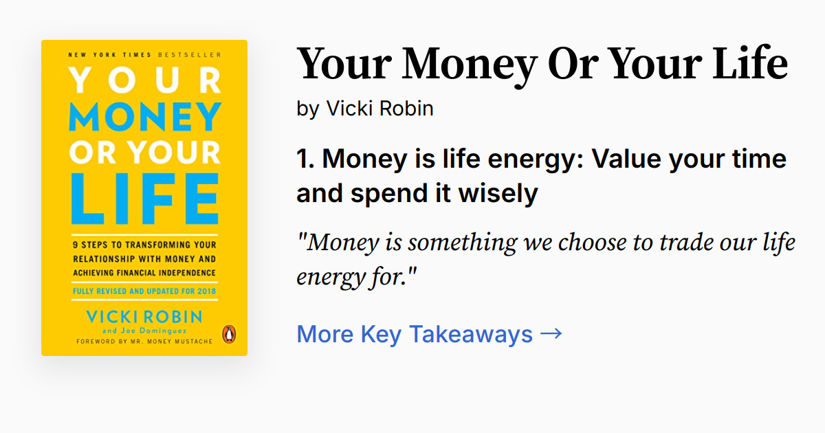 Your Money or Your Life | Summary, Audio, Quotes, FAQ