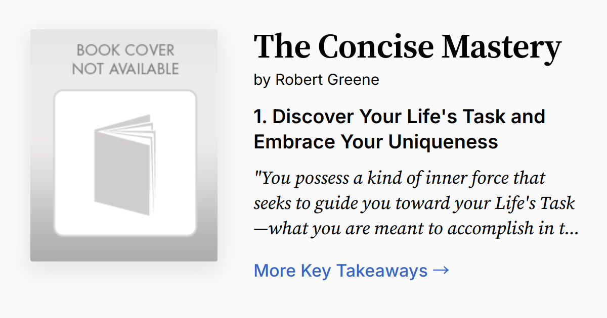 The Concise Mastery | Summary, Quotes, FAQ, Audio