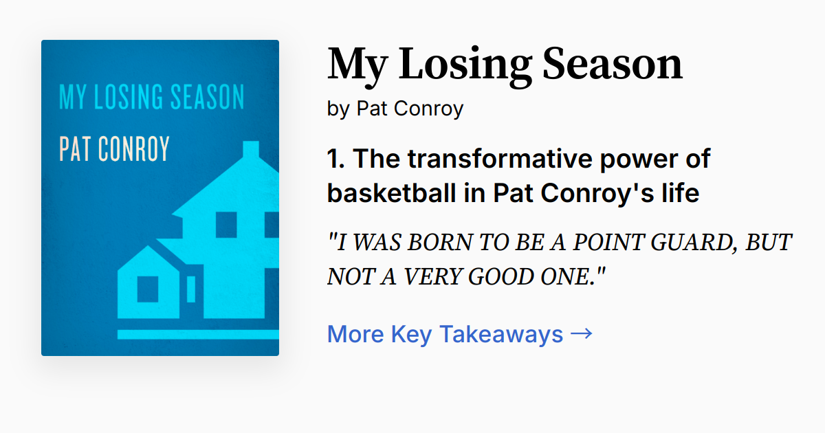 My Losing Season | Summary, Audio, Quotes, FAQ