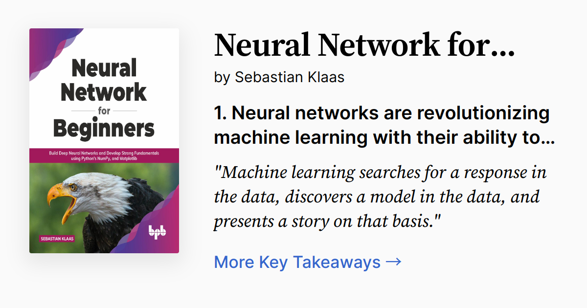 Neural Network for Beginners | Summary, Quotes, Audio