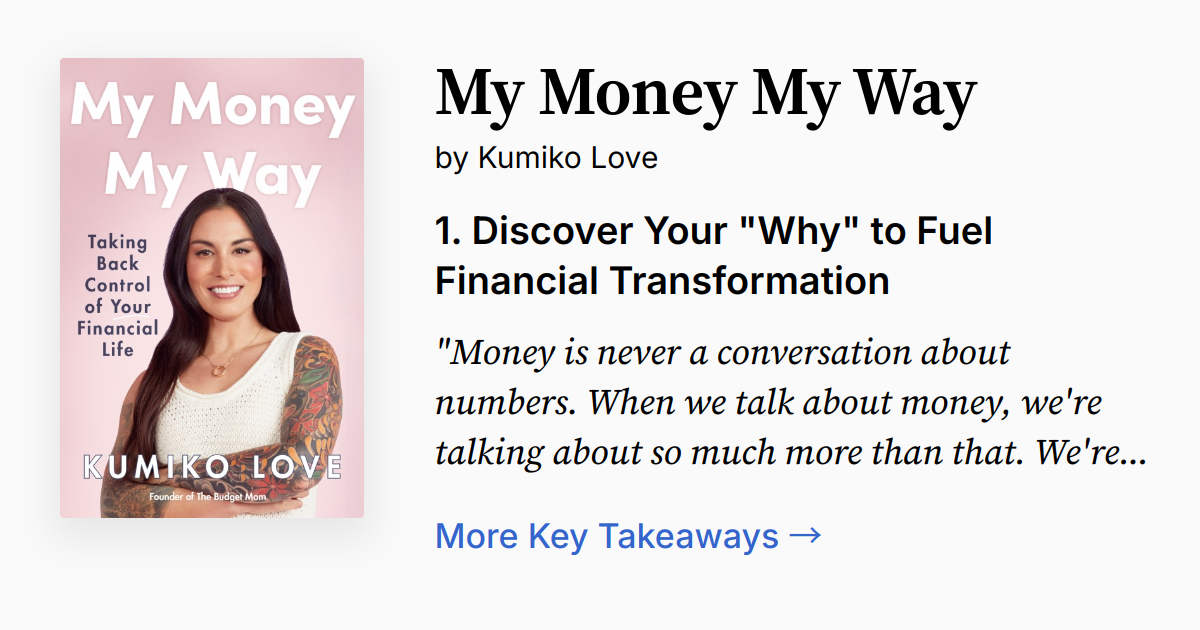 My Money My Way | Summary, Audio, Quotes, FAQ