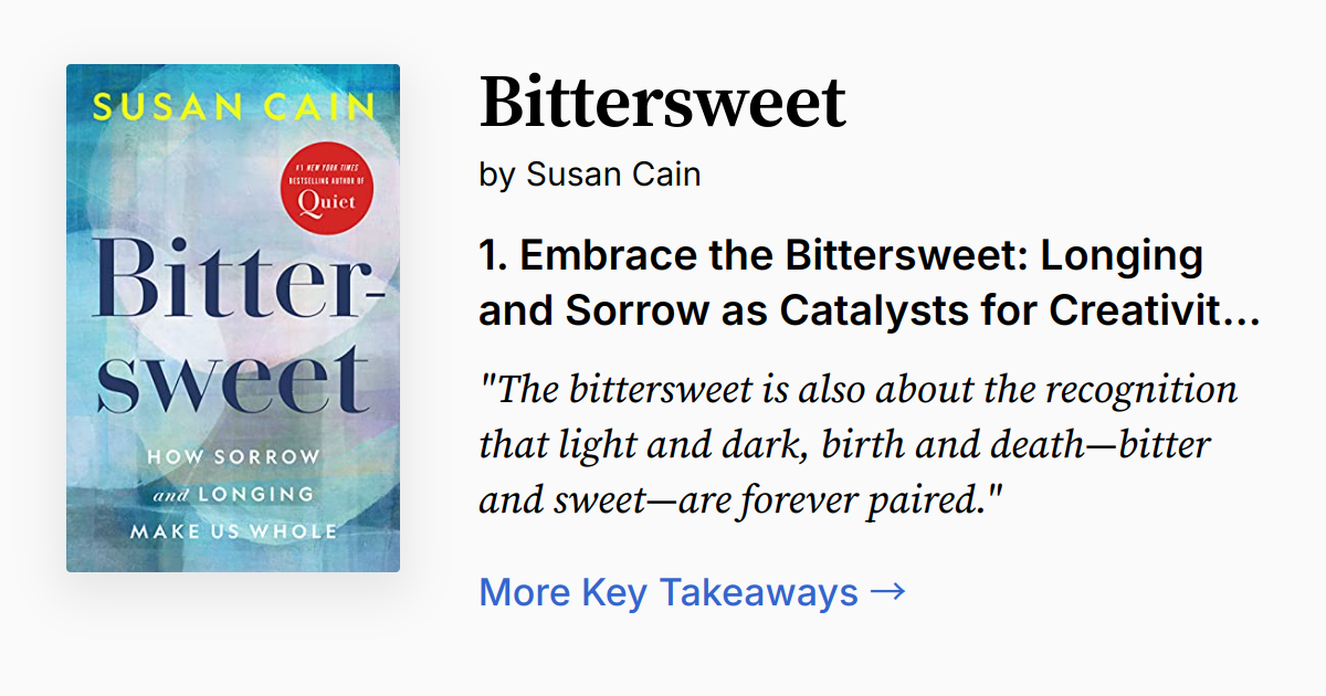 Bittersweet by Susan Cain | Summary, Audio, Quotes, FAQ