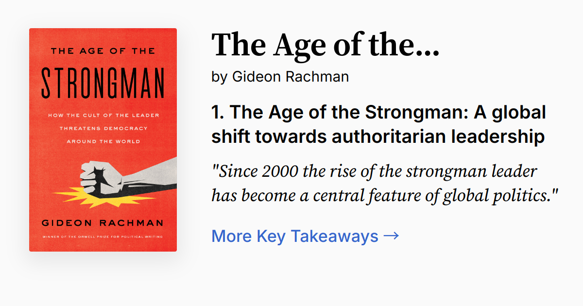 The Age of the Strongman | Summary, Audio, Quotes, FAQ