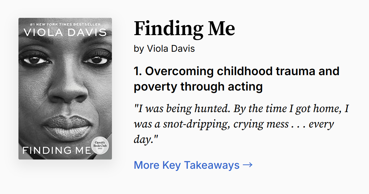 Finding Me by Viola Davis | Summary, Quotes, FAQ, Audio