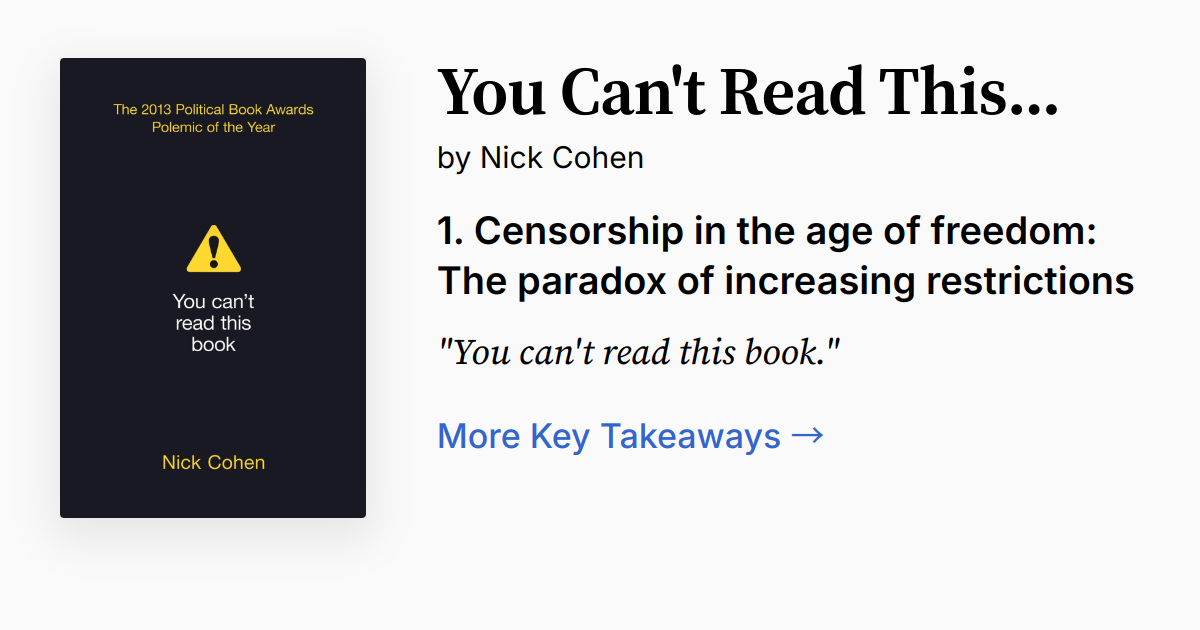 You Can't Read This Book | Summary, Audio, Quotes