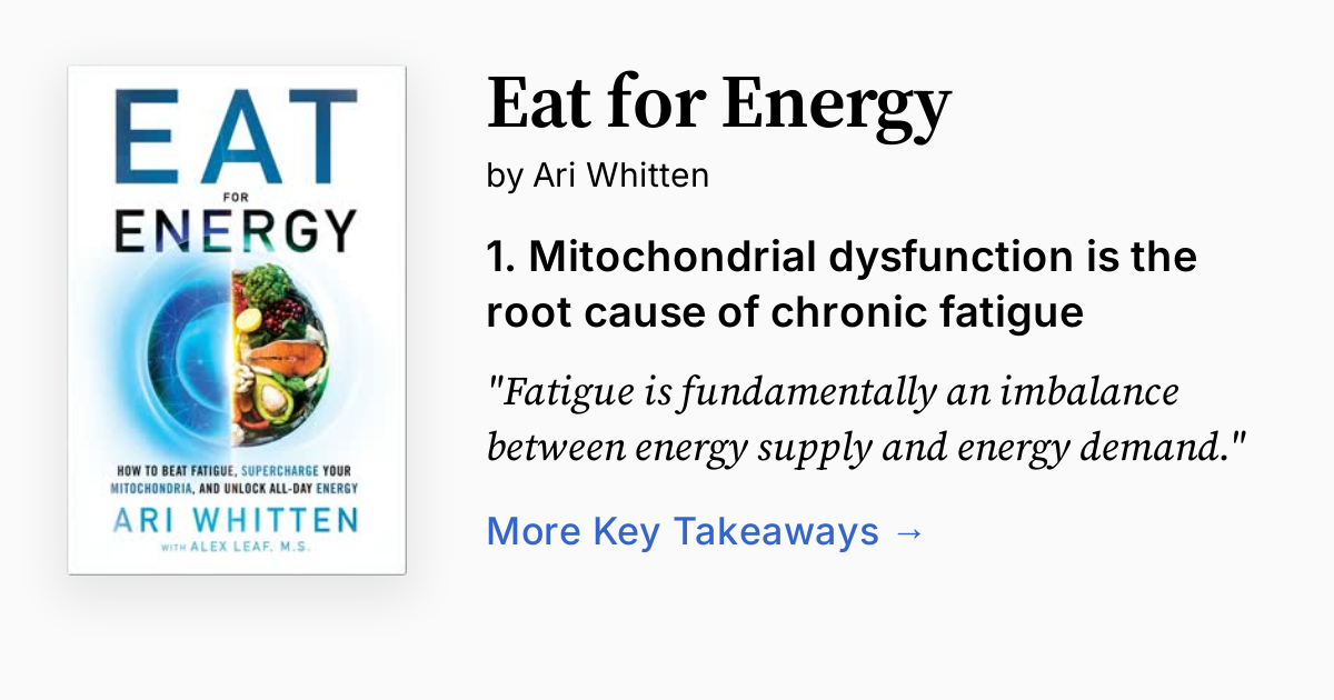 Eat for Energy by Ari Whitten MS | Summary, Audio, Quotes, FAQ
