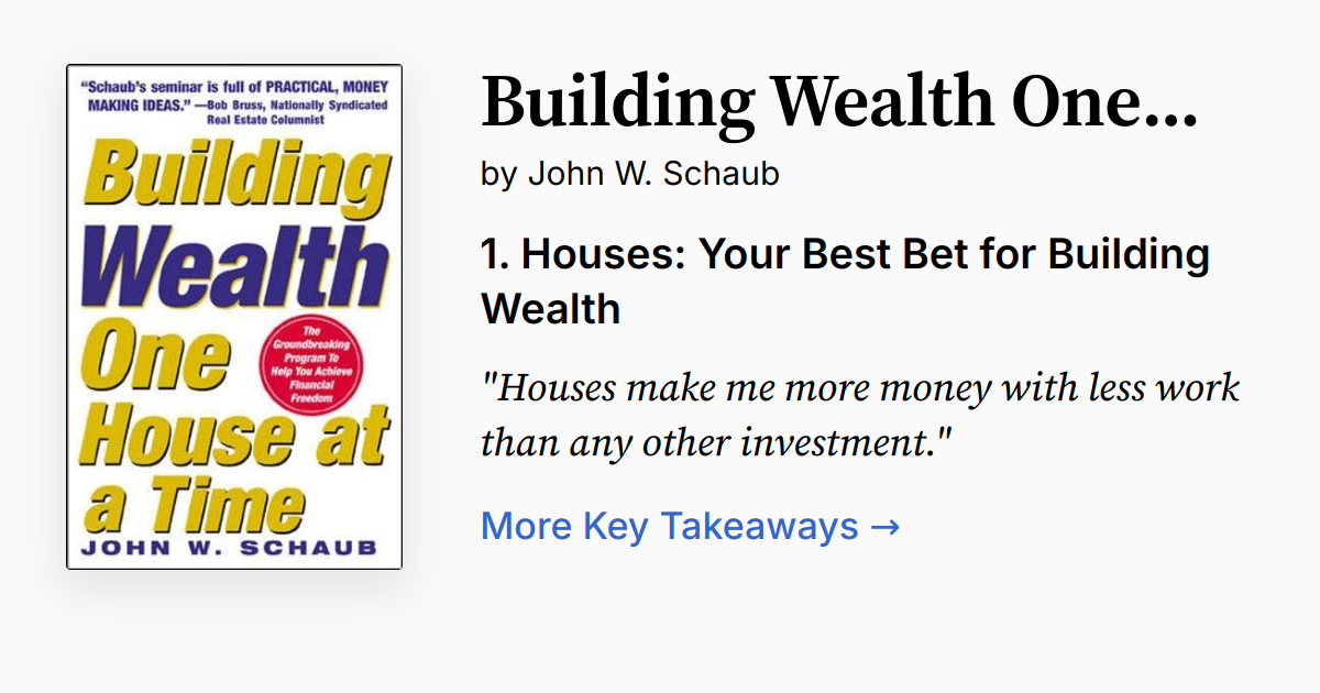 Building Wealth One House At A Time | Summary, Audio, Quotes, FAQ