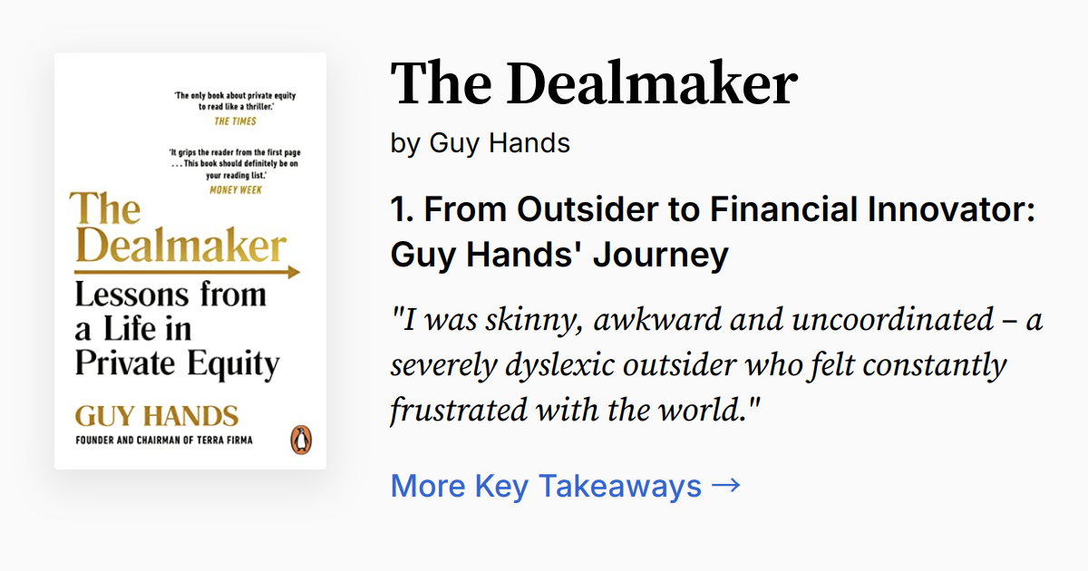 The Dealmaker by Guy Hands | Summary, Quotes, FAQ, Audio