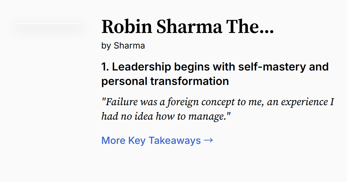 The Robin Sharma Pack | Summary, Quotes, Audio