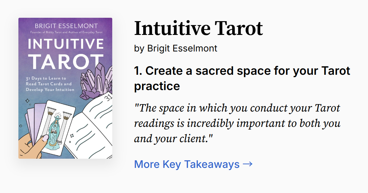 Intuitive Tarot | Summary, Audio, Quotes, FAQ