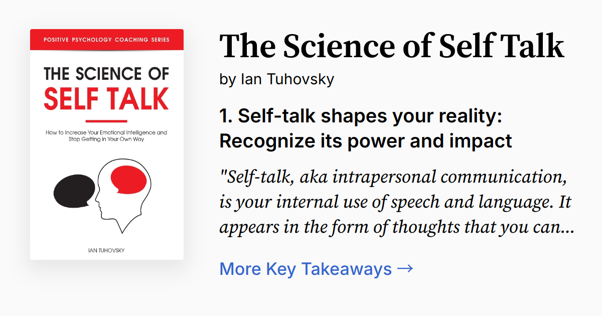 The Science of Self Talk | Summary, Audio, Quotes, FAQ