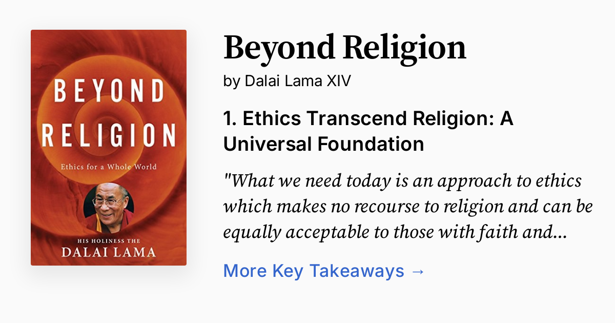 Beyond Religion | Summary, Audio, Quotes
