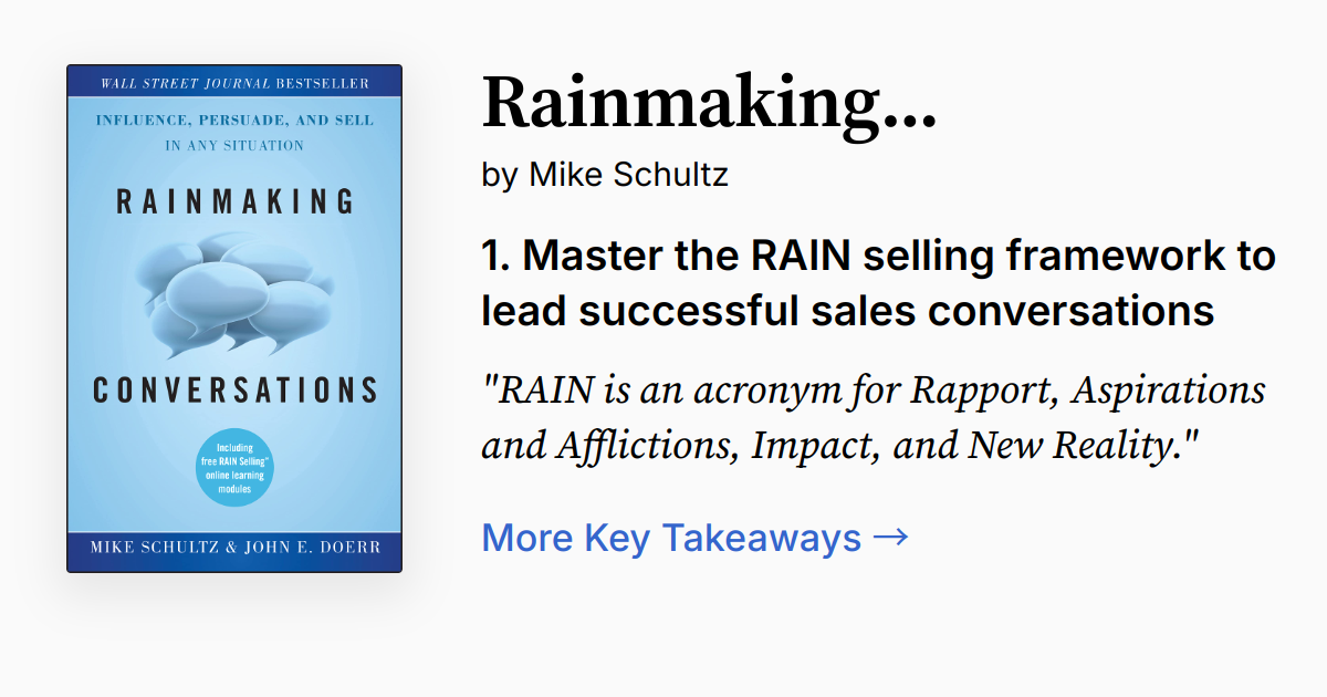 Rainmaking Conversations | Summary, Audio, Quotes, FAQ