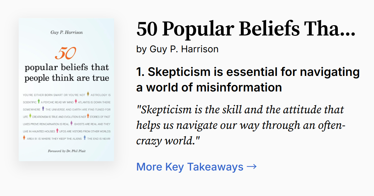 50 Popular Beliefs That People Think Are True | Summary, Audio, Quotes, FAQ
