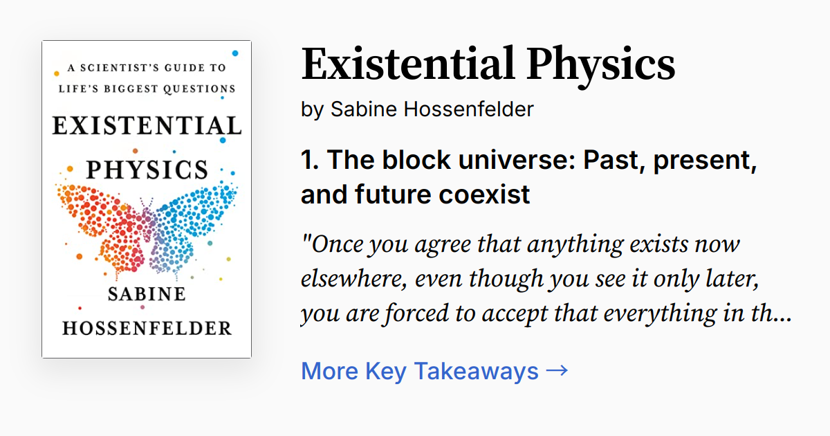 Existential Physics | Summary, Quotes, FAQ, Audio