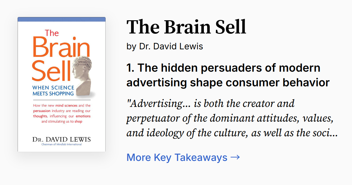 The Brain Sell by David R. Lewis | Summary, Audio, Quotes