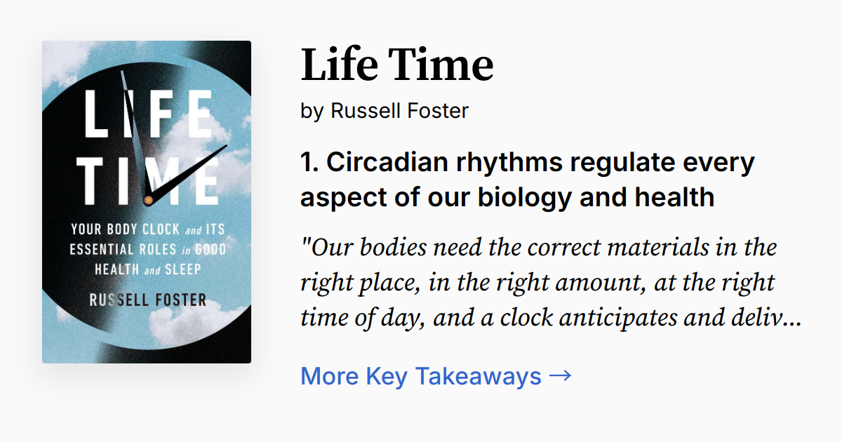Life Time by Russell Foster | Summary, Audio, Quotes, FAQ