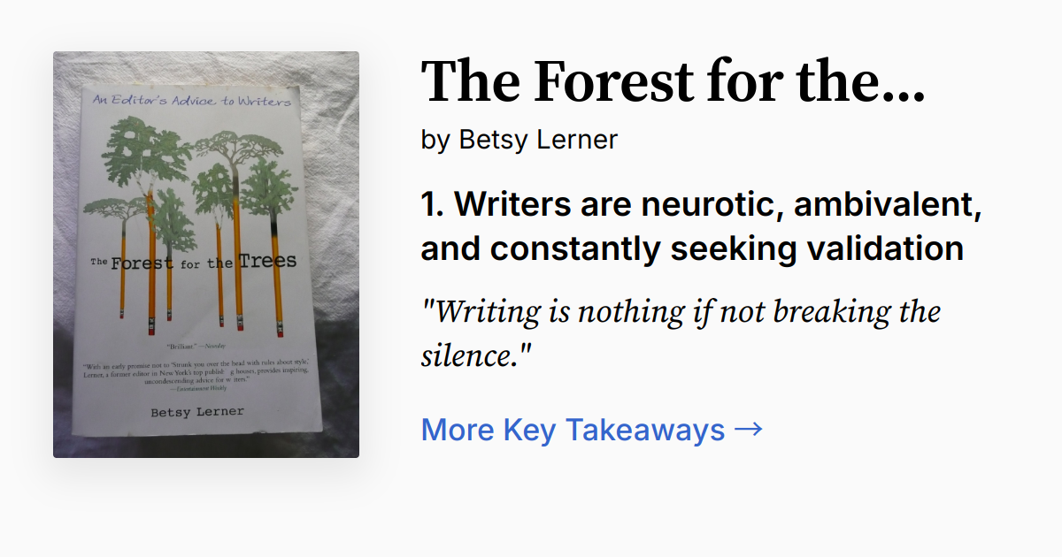 The Forest for the Trees | Summary, Audio, Quotes, FAQ