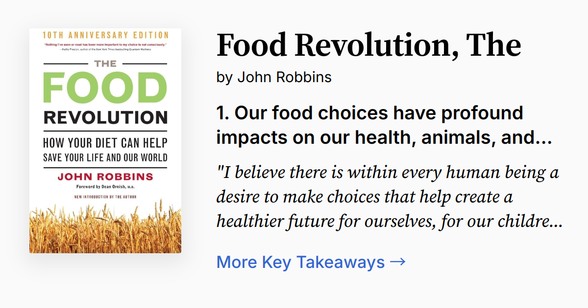 The Food Revolution | Summary, Audio, Quotes, FAQ