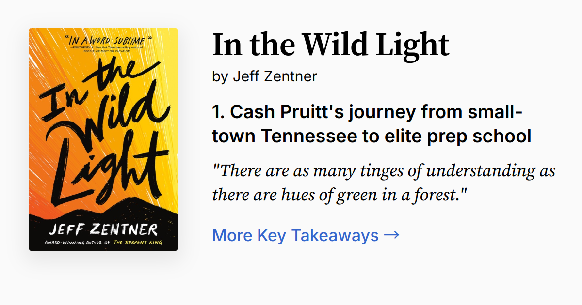 In the Wild Light | Summary, Quotes, FAQ, Audio