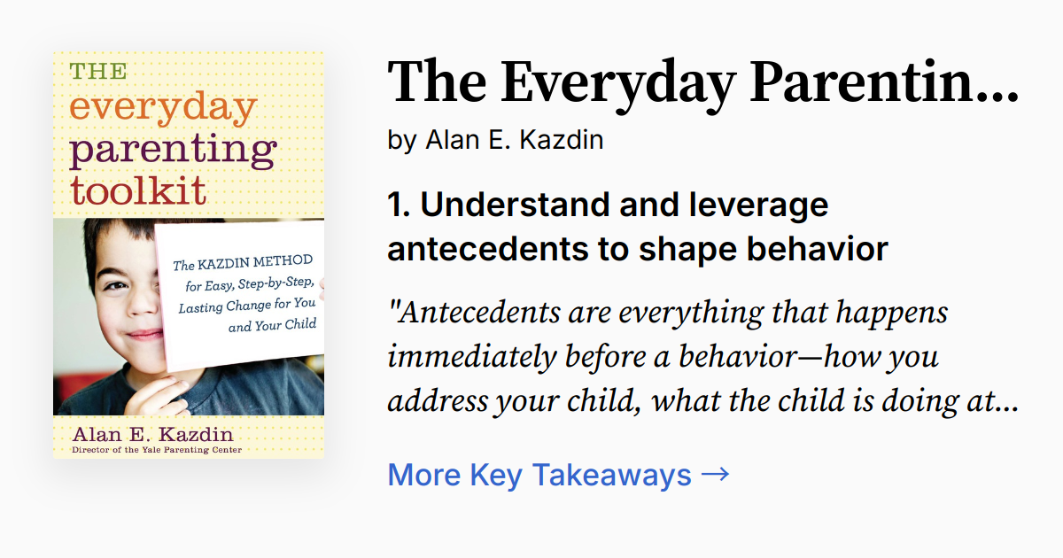 The Everyday Parenting Toolkit | Summary, Quotes, Audio