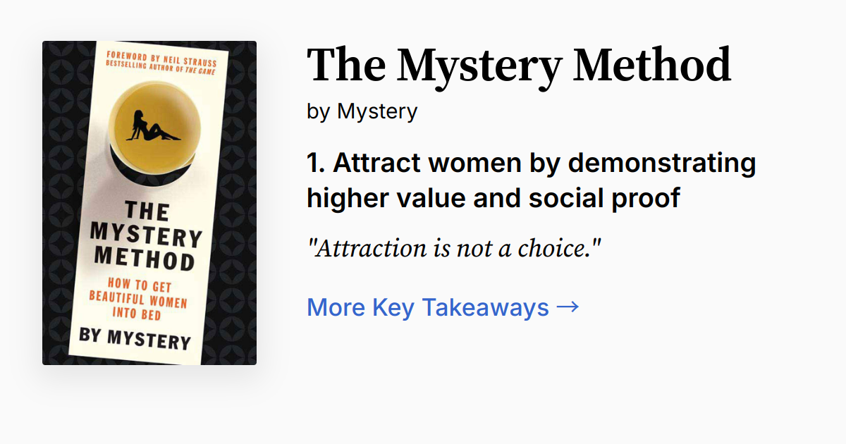 The Mystery Method | Streszczenie, Quotes, FAQ, Audio